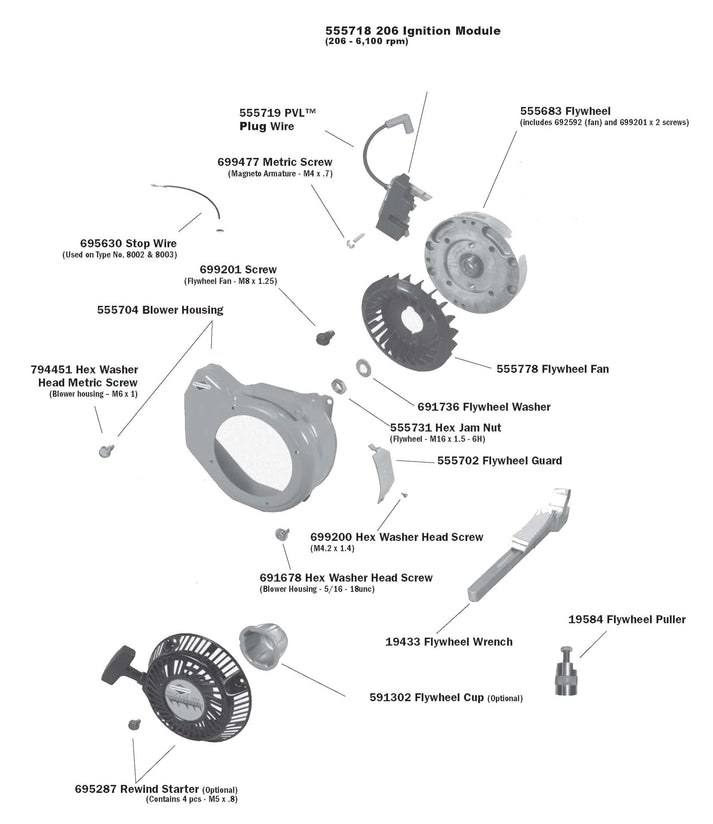 Briggs Lo206 Flywheel Fan – Stewart Racing Engines